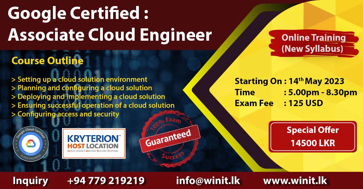 Google Cloud Certified Associate Cloud Engineer (Online Training ...